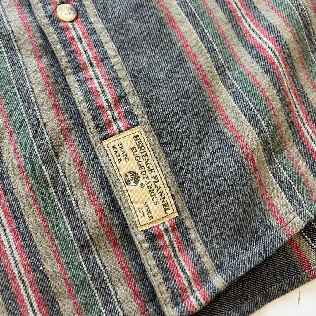 1990s XL Timberland Men's Shirt, Vintage 90s Men's Green, Grey ...