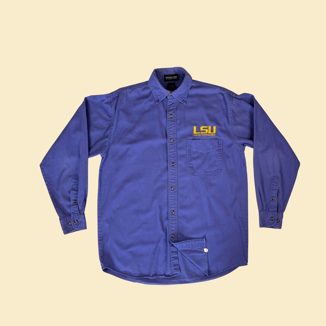 90s LSU Construction Management Shirt, Size M Men's 1990s Long Sleeve ...