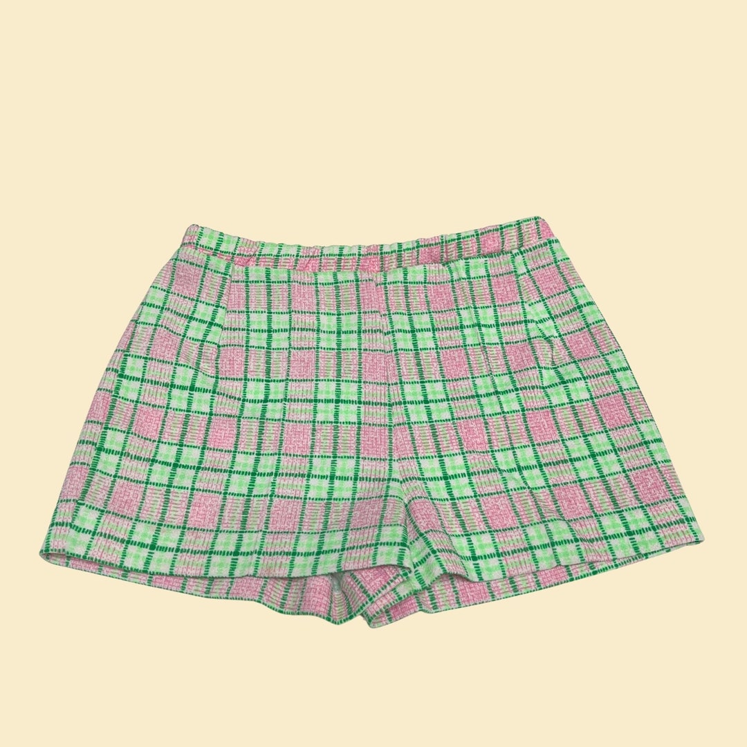 70s Plaid Women's Shorts by Miss Holly, 29" Waist Plaid Mini Shorts ...