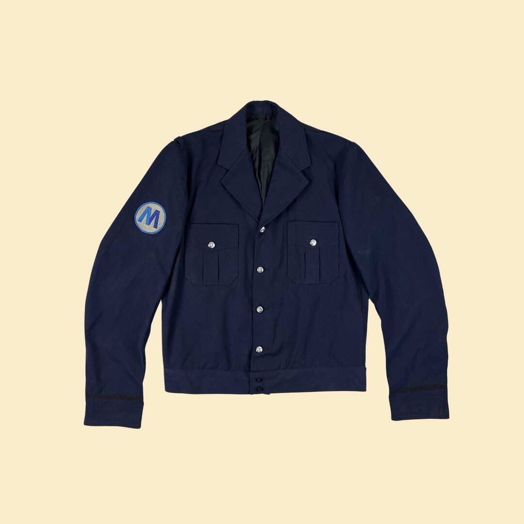 Vintage 70s NYC MTA Operator Jacket, Vintage Navy Blue 1970s Wool ...