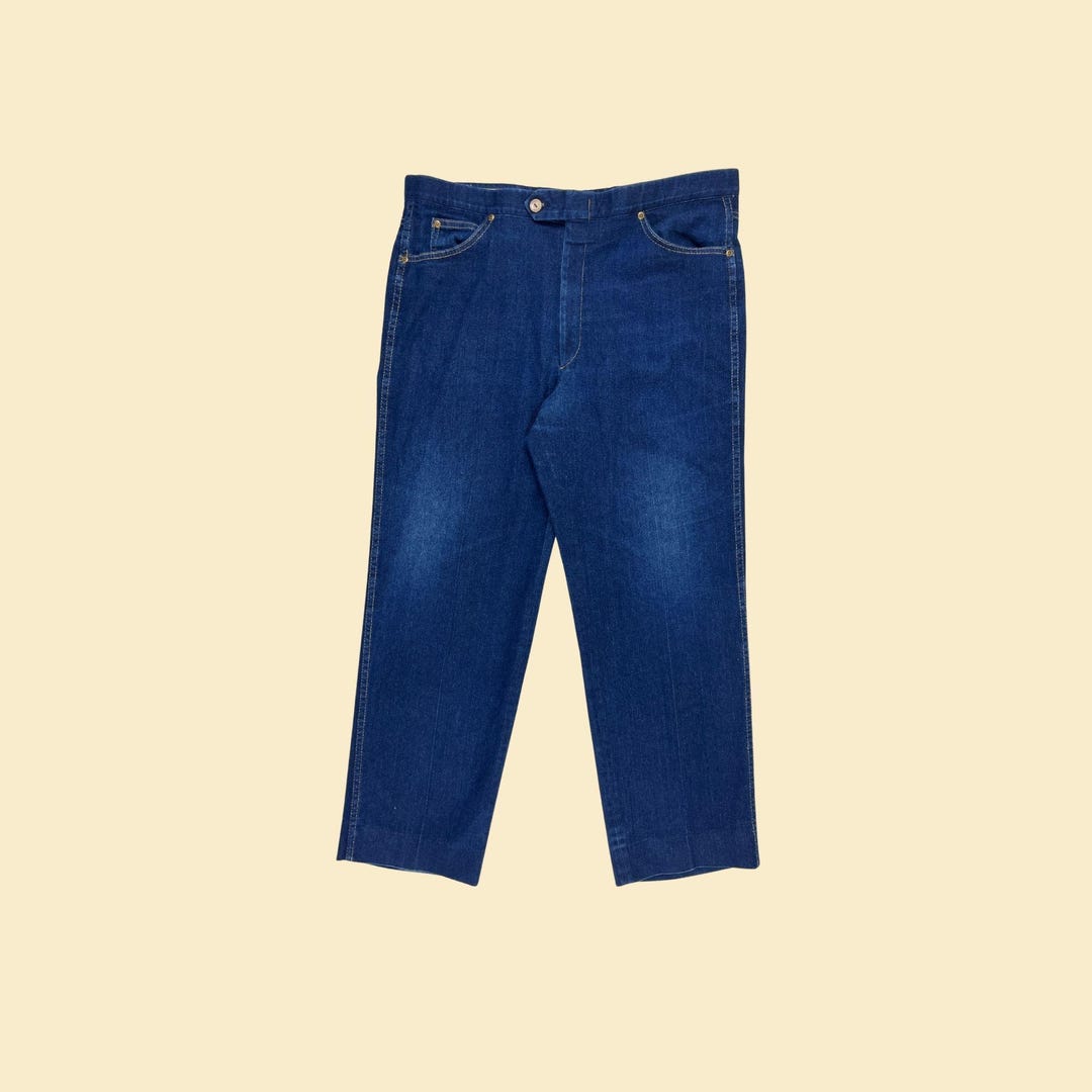 Vintage 70s Denim Pants by Sansabelt, Size 38x28 Men's 1970s Medium ...
