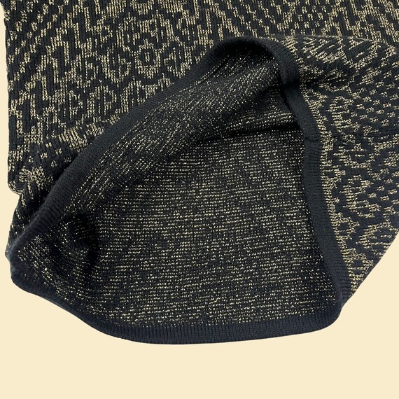 1980s black & gold sweater by Arielle, vintage pullov… - Gem