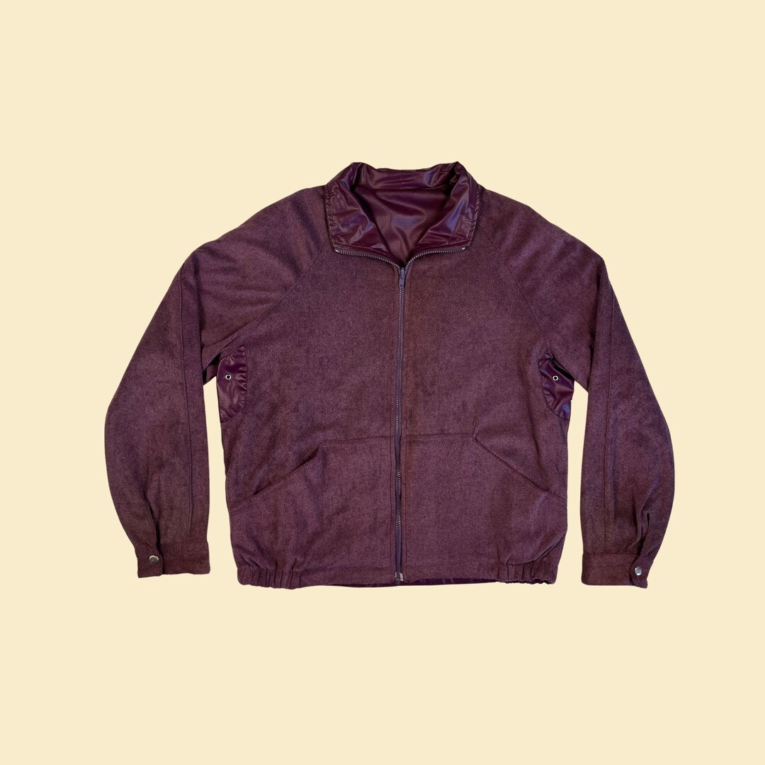 1980s Reversible Terry Cloth Jacket by Mirage Mensport, Vintage Size L ...