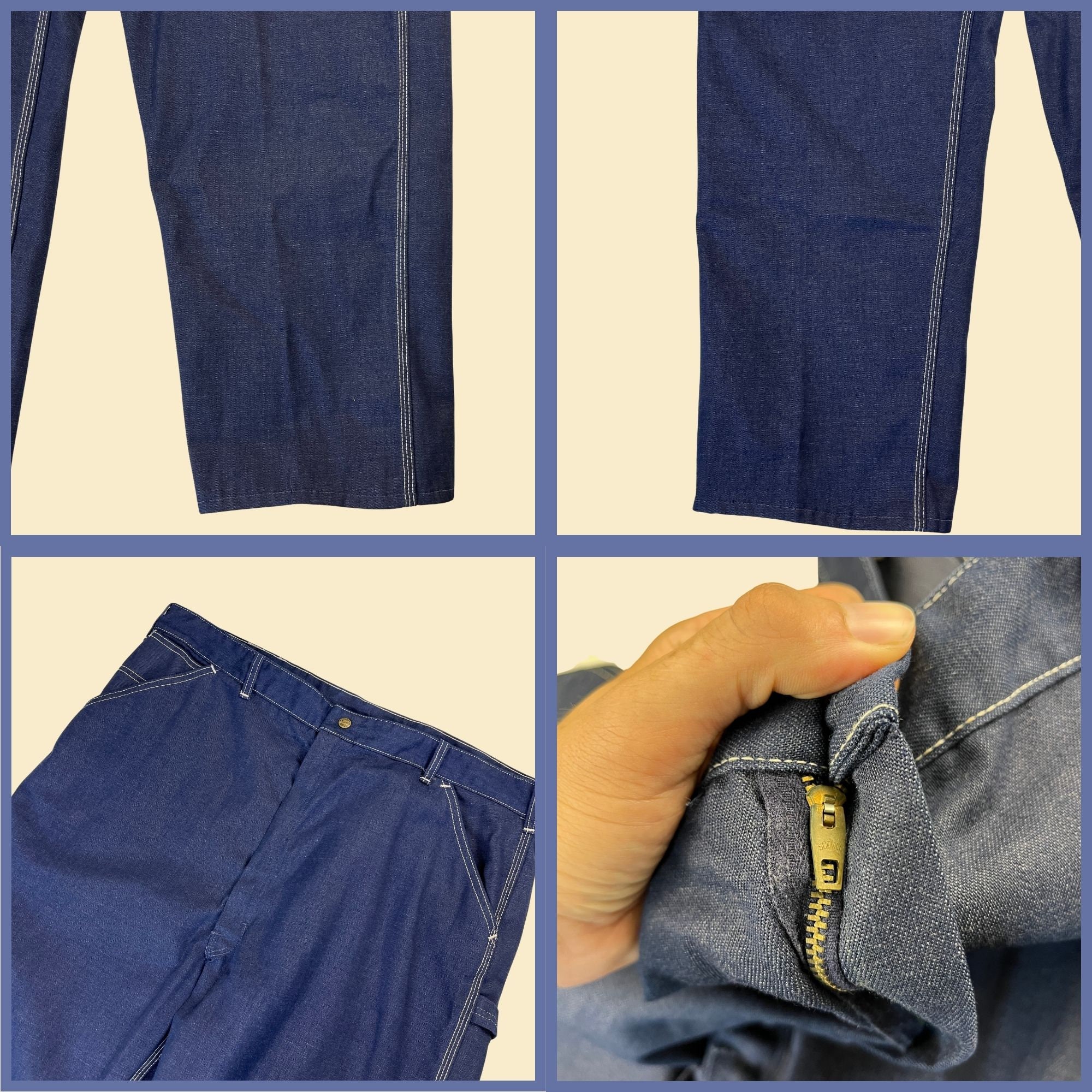 1970s Men's Sears Jeans, 42 Waist Union Made Medium-to-dark Wash Men's ...