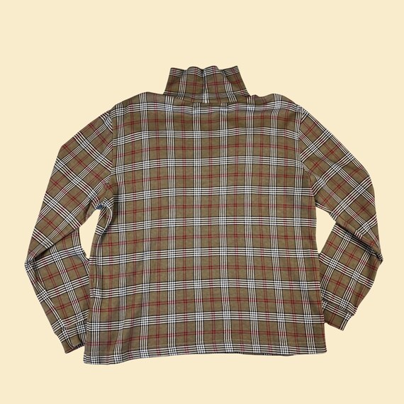 90s plaid turtleneck by Basic Editions, size L, vinta… - Gem
