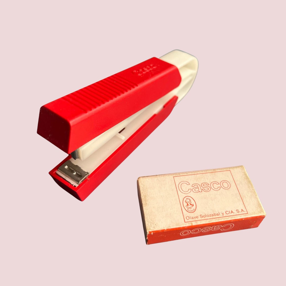 Vintage Red Stapler by Casco, Retro 1970s Plastic Stapler, Vintage ...