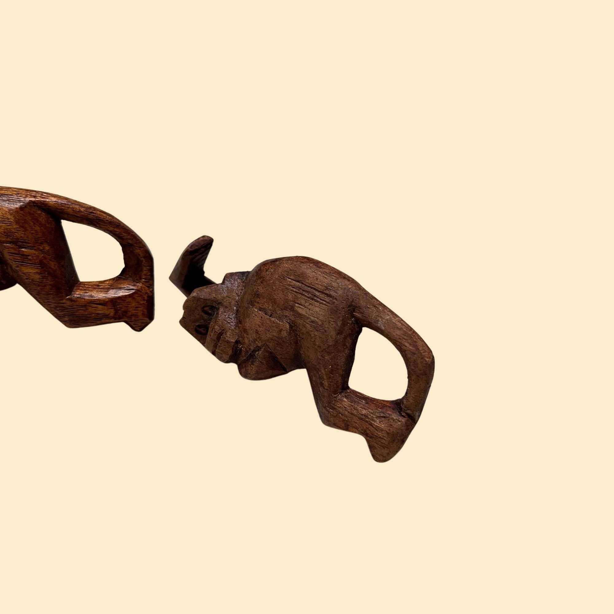 Vintage Monkey Shaped Napkin Rings 1980s Set of 3 Hand Carved - Etsy