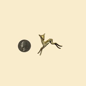 Vintage 80s Gold-toned Deer Pin, 1980s Fawn / Baby Deer Brooch, Made in ...