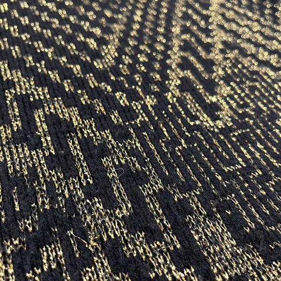 1980s black & gold sweater by Arielle, vintage pullov… - Gem