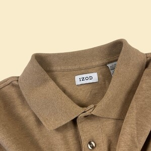 Y2K Men's L Polo Shirt by Izod, Vintage Men's Brown/beige Soft Cotton ...