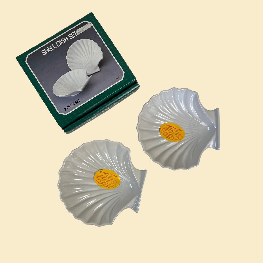 1980s Shell Stoneware Dishes, Set of 2 Vintage Action Industries ...