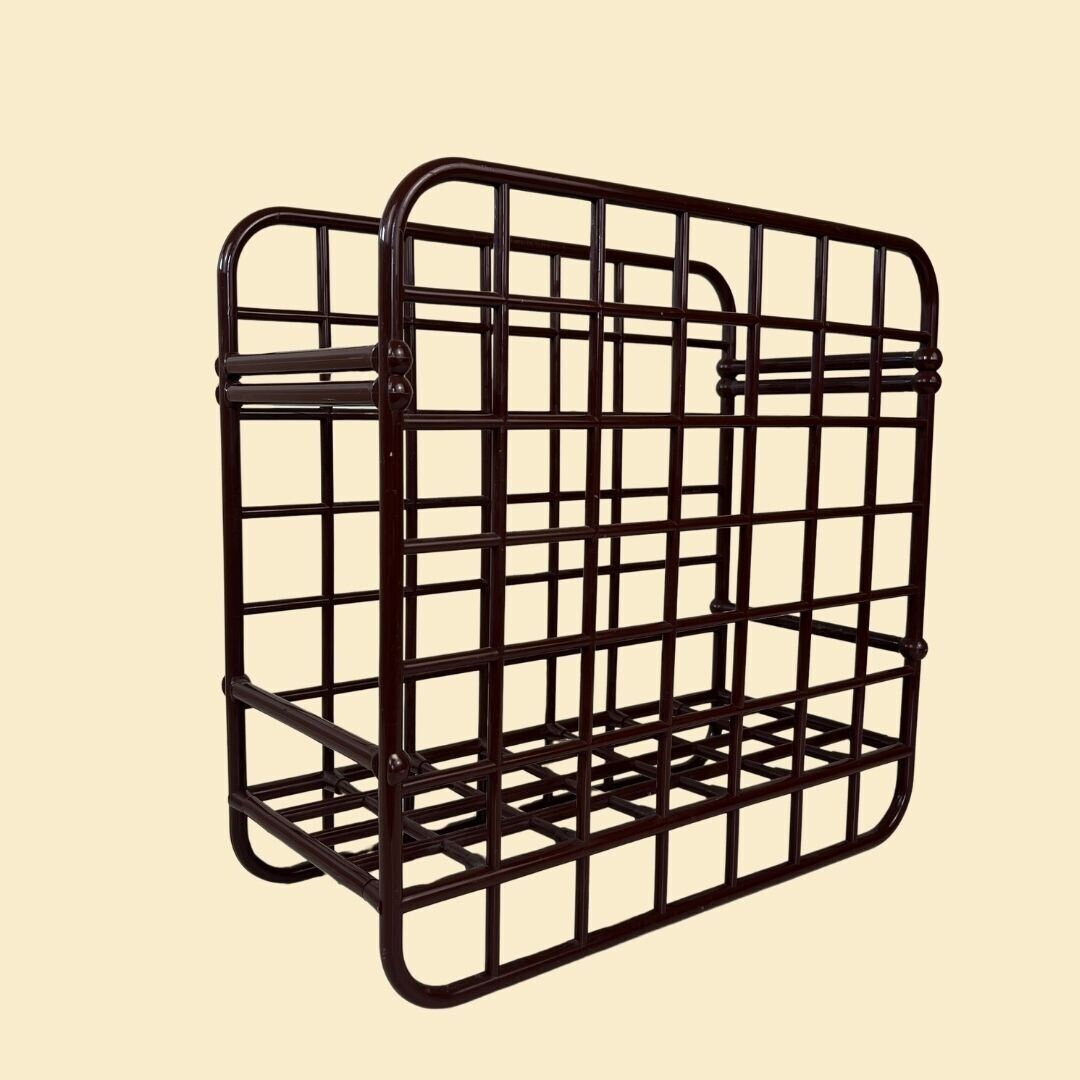 1980s 'catch-all' by Basic Line, Vintage 1982 Brown Plastic Magazine ...