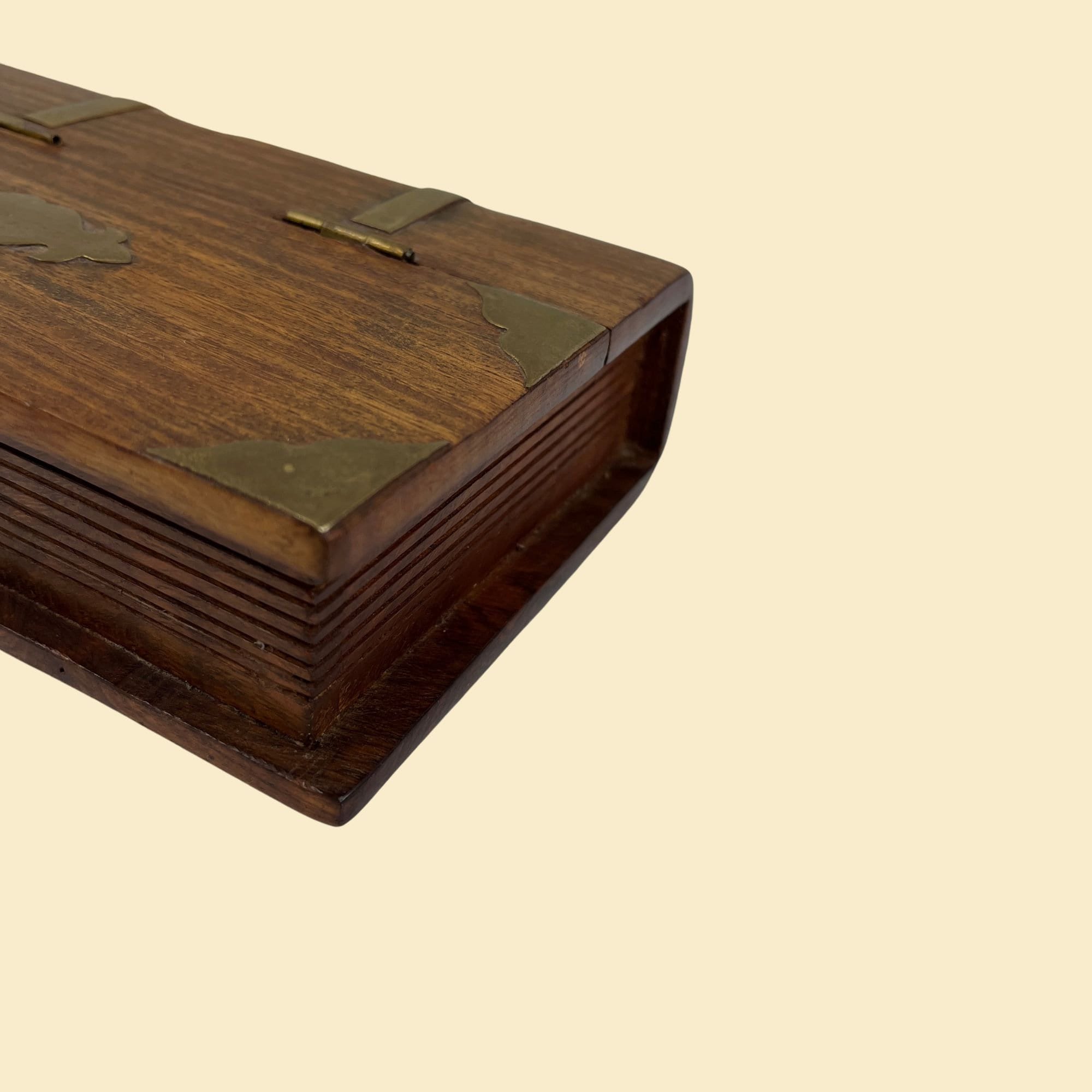 1970s Book-shaped Wood Box, Vintage Wooden Faux-book Lock Box - Etsy