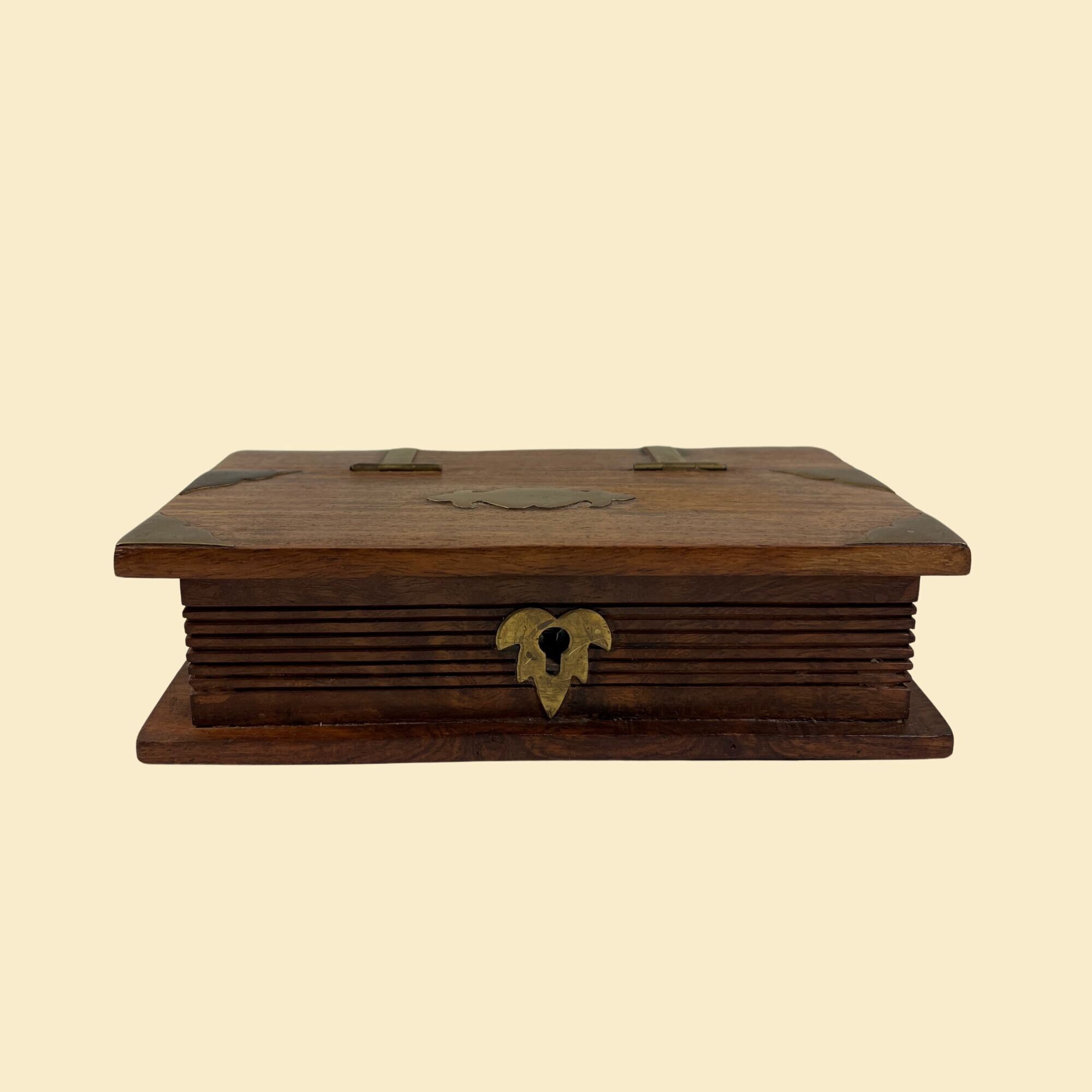 1970s Book-shaped Wood Box, Vintage Wooden Faux-book Lock Box - Etsy