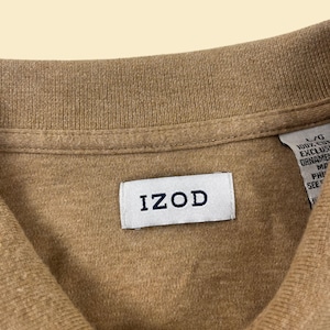Y2K Men's L Polo Shirt by Izod, Vintage Men's Brown/beige Soft Cotton ...