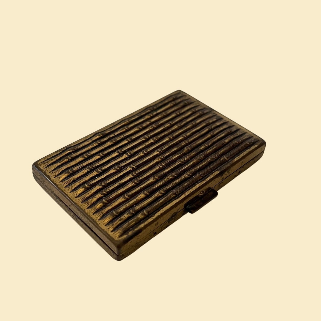 Vintage 1950s Avon Compact With Bamboo Pattern, Rectangular Gold/bronze ...
