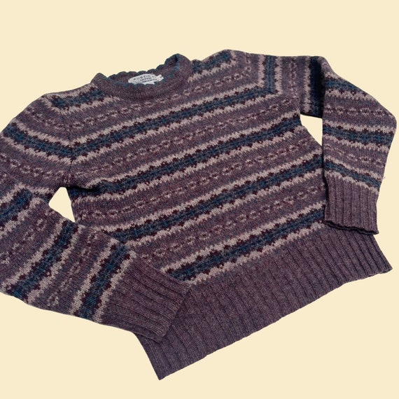 1970s abstract sweater by Austin J, vintage knit 70s … - Gem