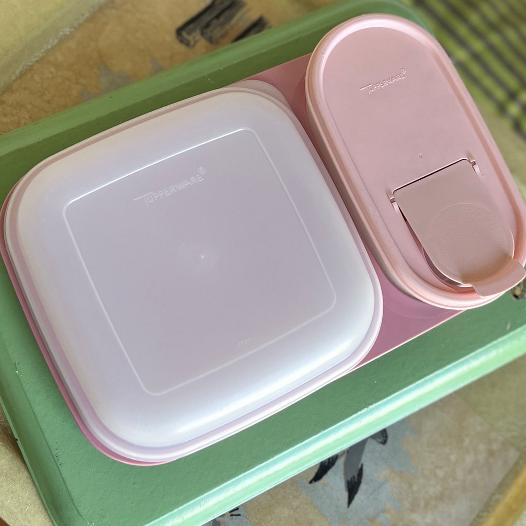 1970s Pink Tupperware Meal Mate Divided Plate Set, Vintage 70s Pastel ...