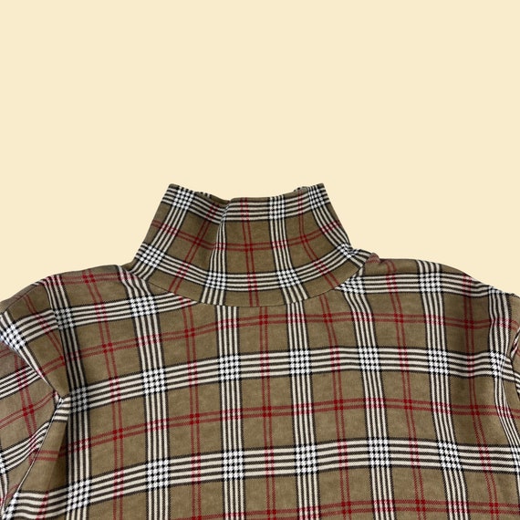90s plaid turtleneck by Basic Editions, size L, vinta… - Gem