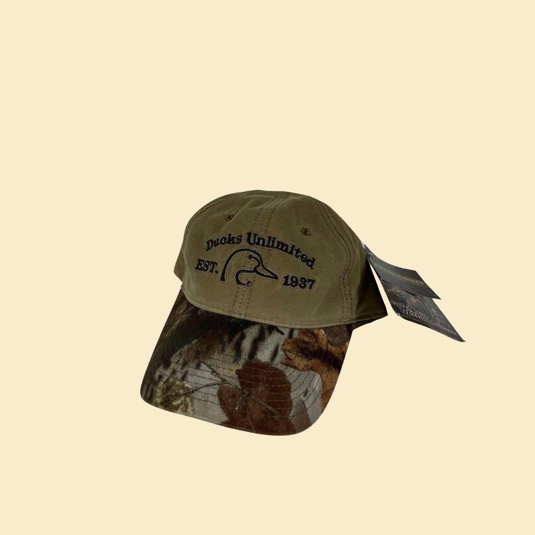 2000s Camo/green Duck's Unlimited Baseball Cap, Vintage Y2K Waxed ...