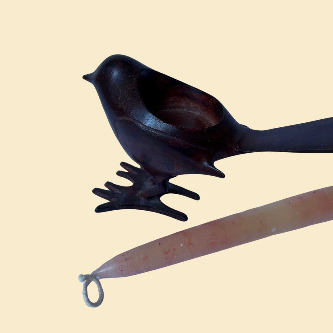 80s Bird Shaped Candle Holder, Vintage 1980s Cast Iron Votive / Tea ...