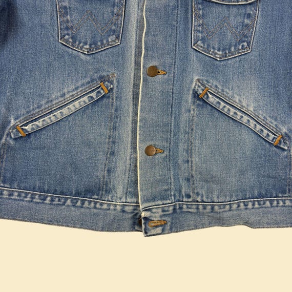 Vintage 70s Wrangler denim jacket, Wrangler 70s USA m… - Gem