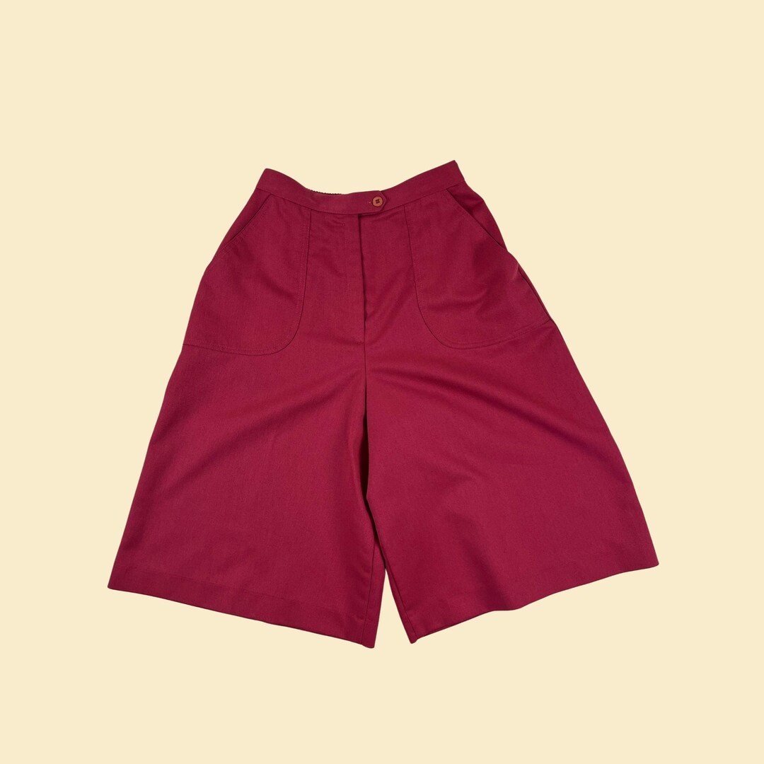 1970s Red Culottes by Koret, Size 10 Vintage High Waisted Culotte-style ...