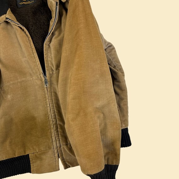 1970s Cal Craft brown jacket, faux-fur lined vintage … - Gem