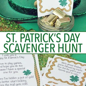 St. Patricks Day Scavenger Hunt for Kids, Pot of Gold Scavenger Hunt ...