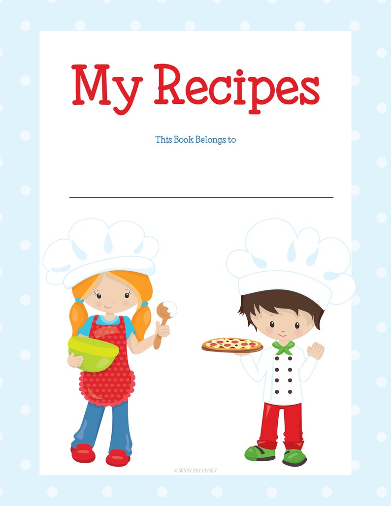 Kids Recipe Binder, Kids Cookbook, Recipes for Kids, Kids Recipe ...