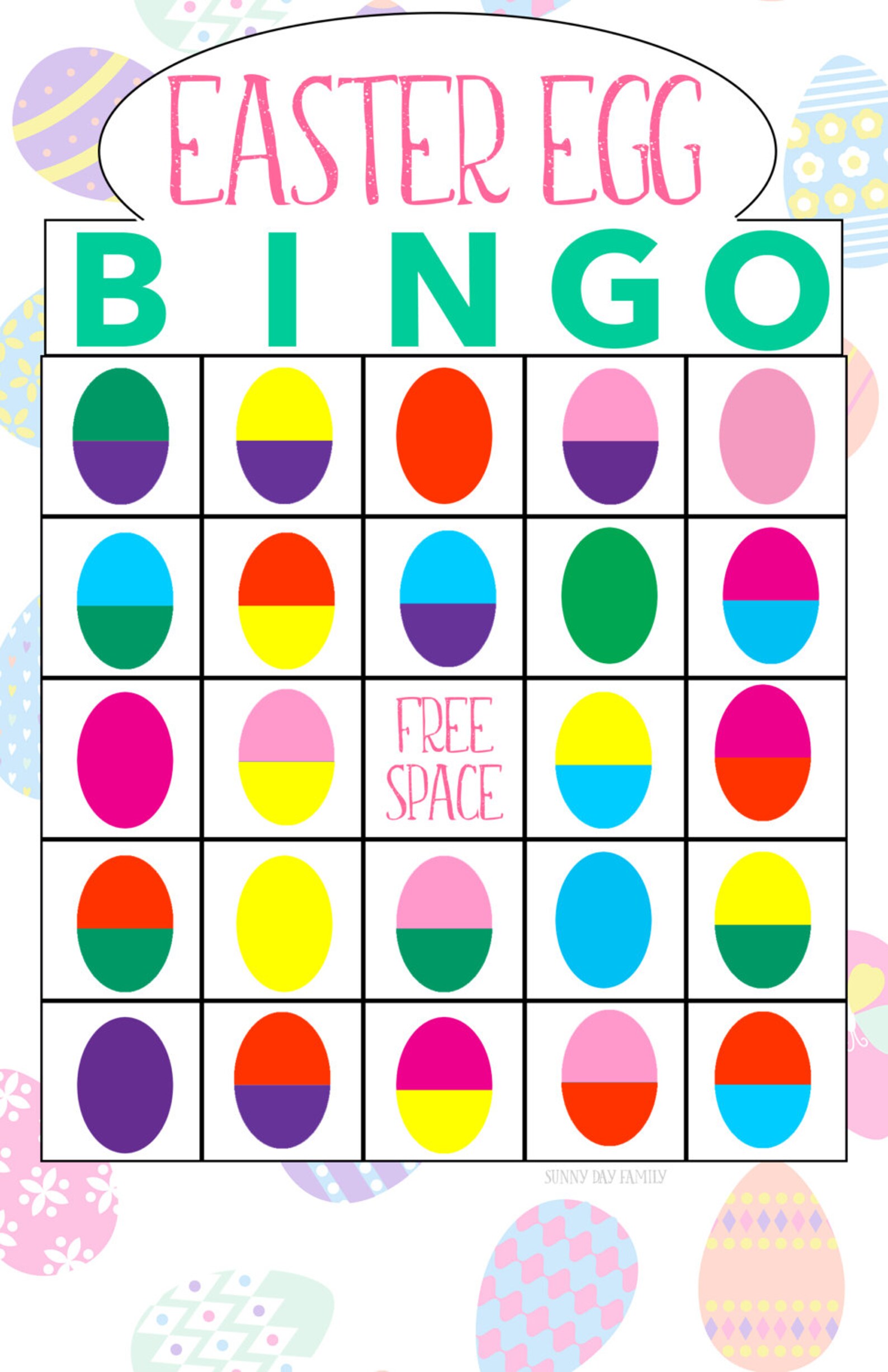 Easter Egg Bingo - Easter Party Game - Easter Bingo - Easter Egg Hunt ...
