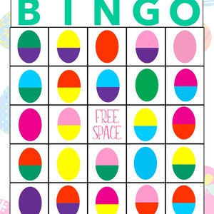 Easter Egg Bingo - Easter Party Game - Easter Bingo - Easter Egg Hunt ...