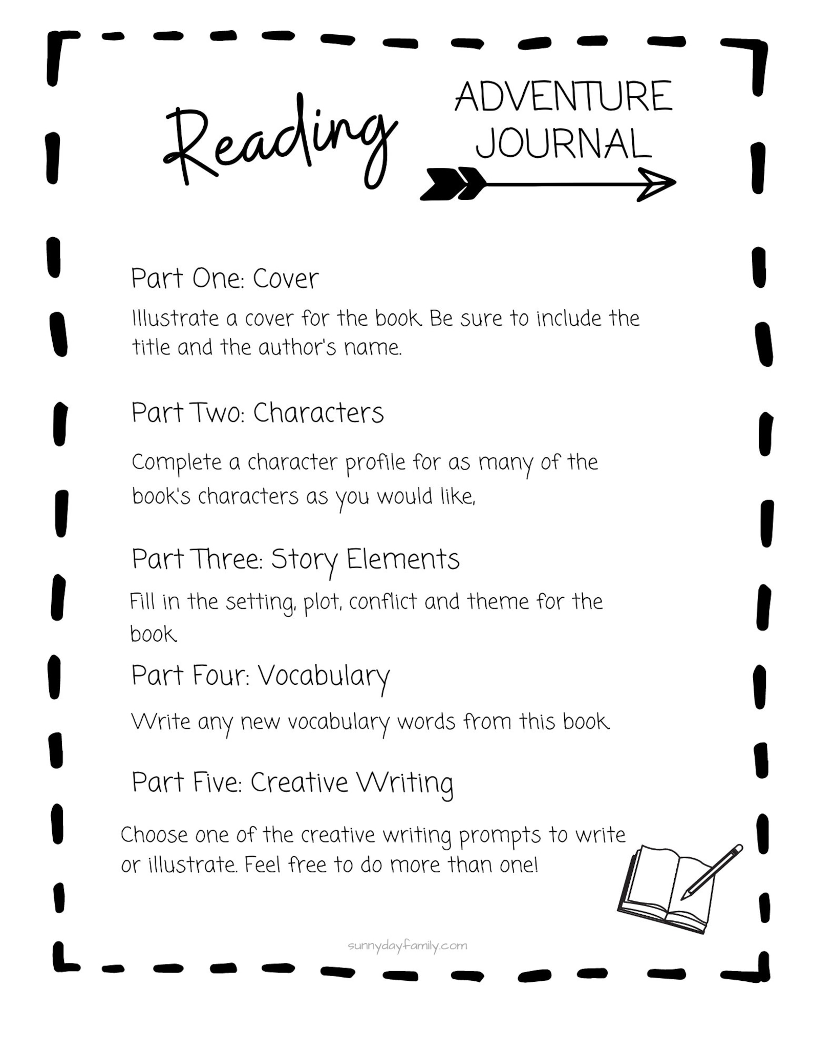 Homeschool Reading Adventure Journal for Literature Studies *secular ...