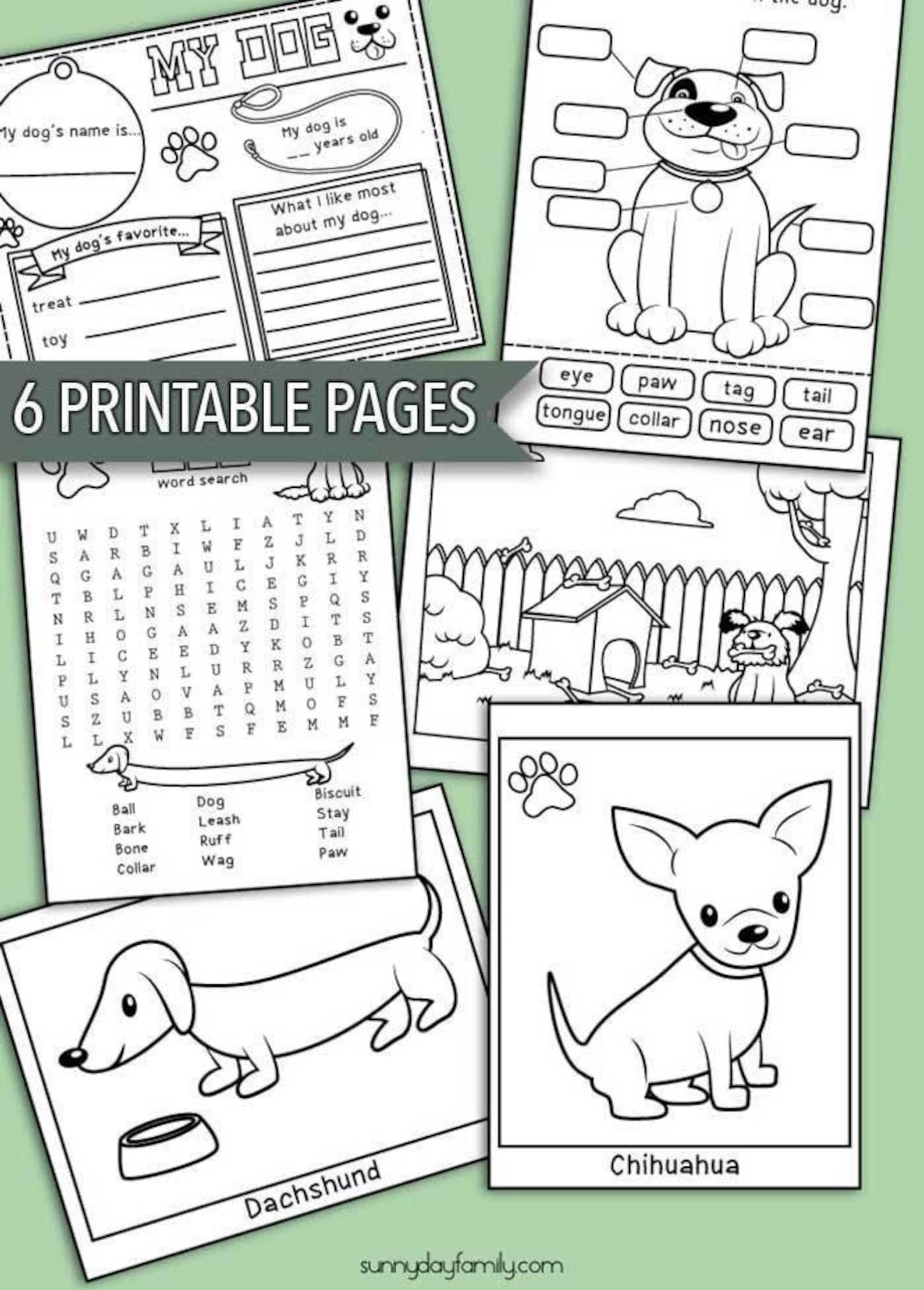 Dog Activity Pack - Kids Activities - Printable - Etsy