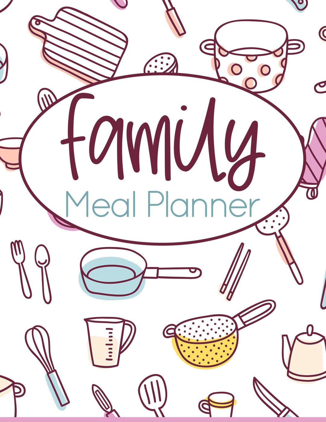 Family Meal Planner - Weekly Planner - Monthly Planner - Printable ...