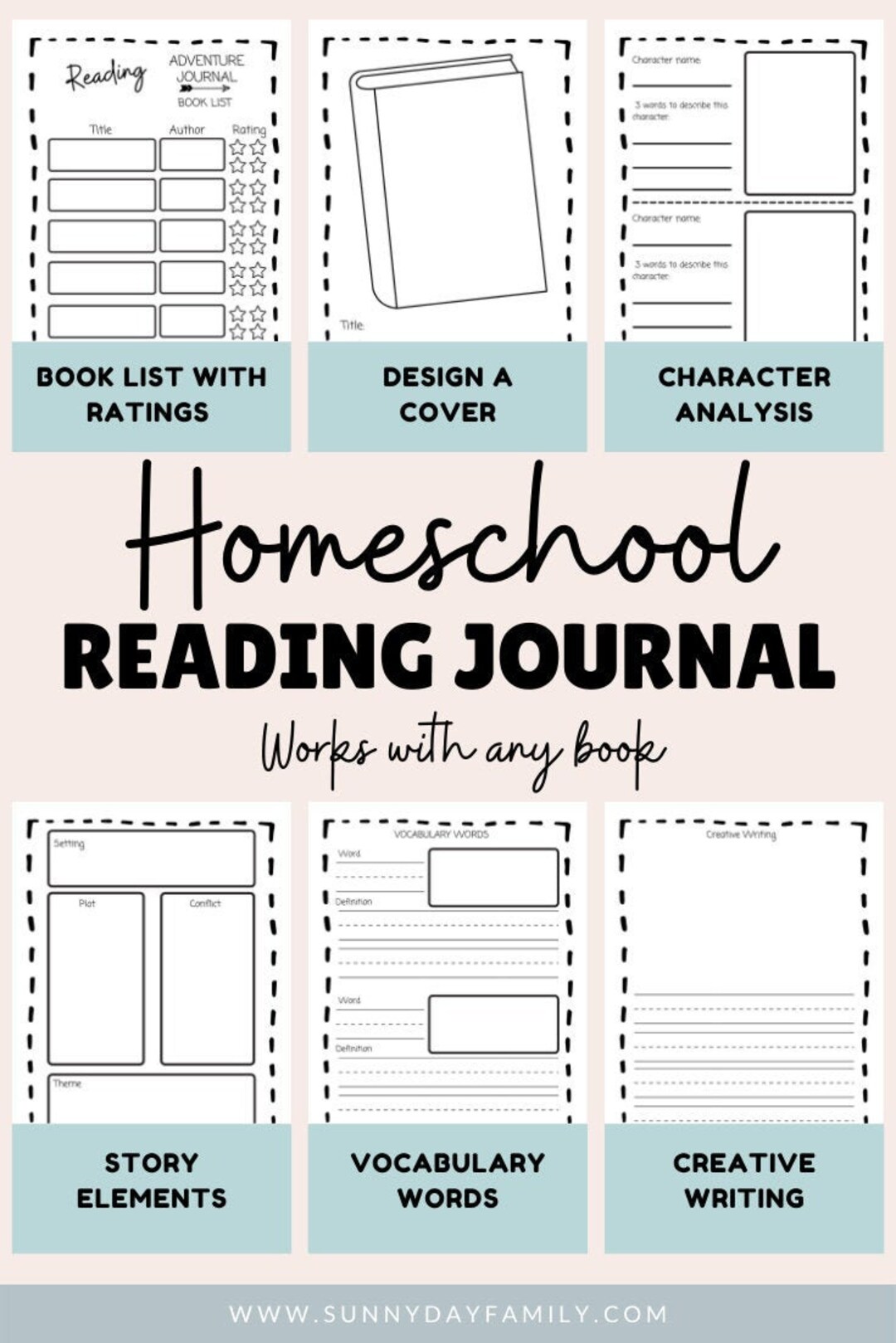 Homeschool Reading Adventure Journal for Literature Studies *secular ...