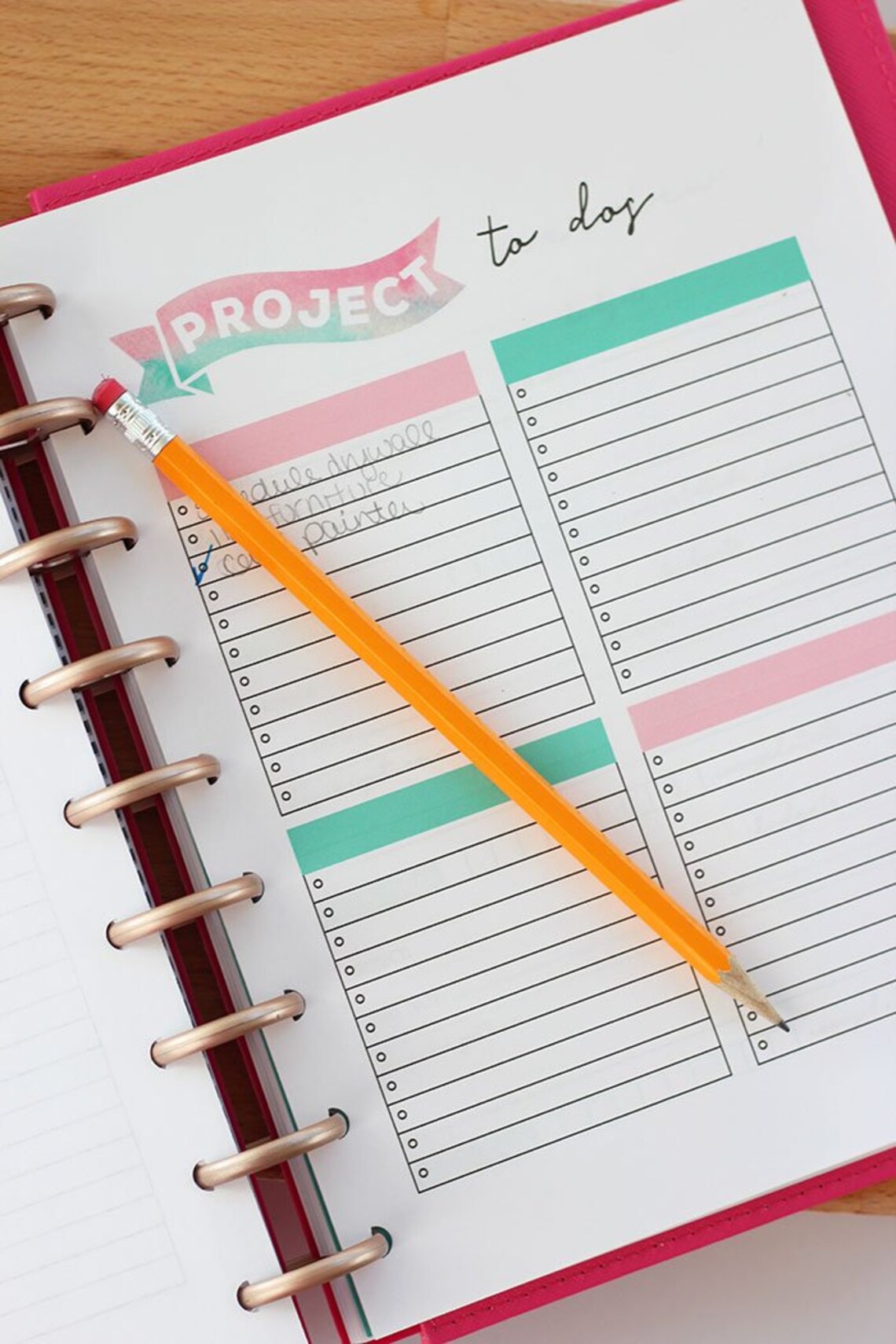 Project Planner Organizer Binder Pages Printable - Etsy