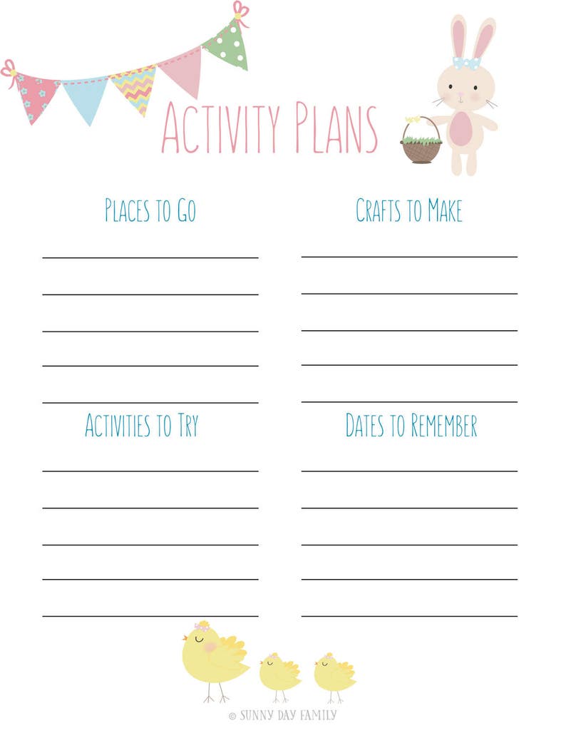 Easter Planner - Easter Planning Pages - Easter Invitations - Easter ...