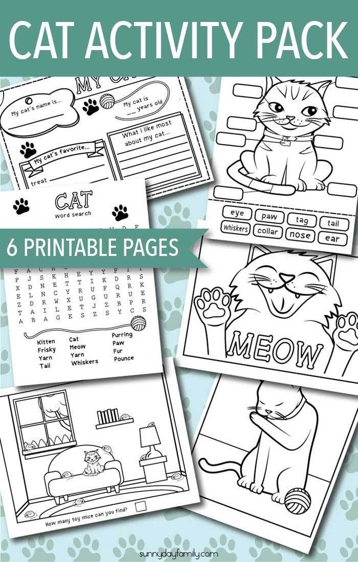 Cat Activity Pack - Activities for Kids - Printable - Etsy