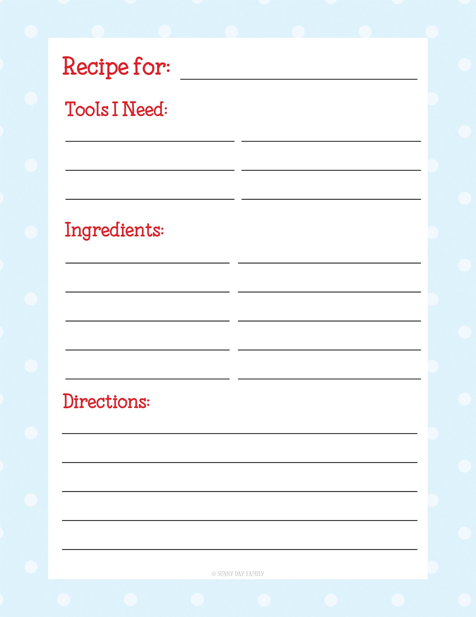 Kids Recipe Binder, Kids Cookbook, Recipes for Kids, Kids Recipe ...