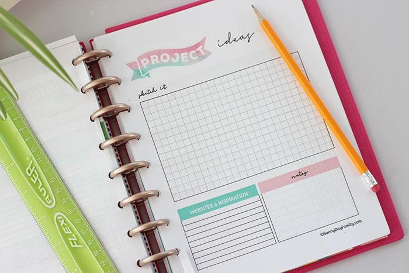 Project Planner Organizer Binder Pages Printable - Etsy