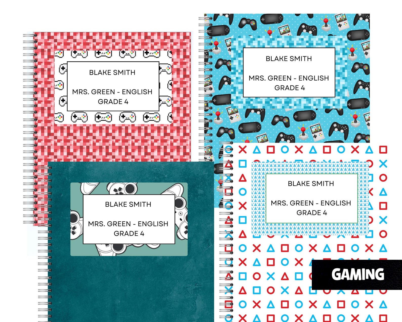Editable School Notebook Labels: DIY Canva Template (digital Download ...