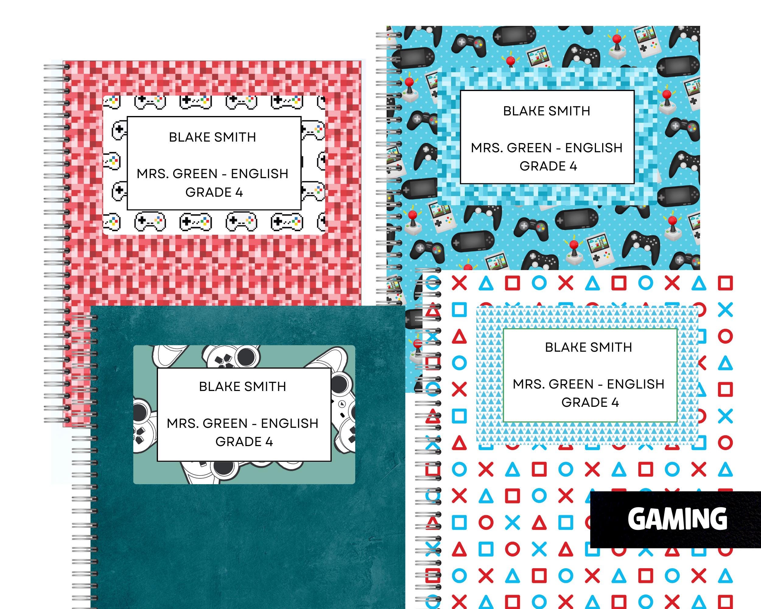 Editable School Labels, DIY Notebook Labels, Boy Label, Notebook Labels ...
