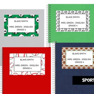Editable School Notebook Labels: DIY Canva Template (digital Download ...