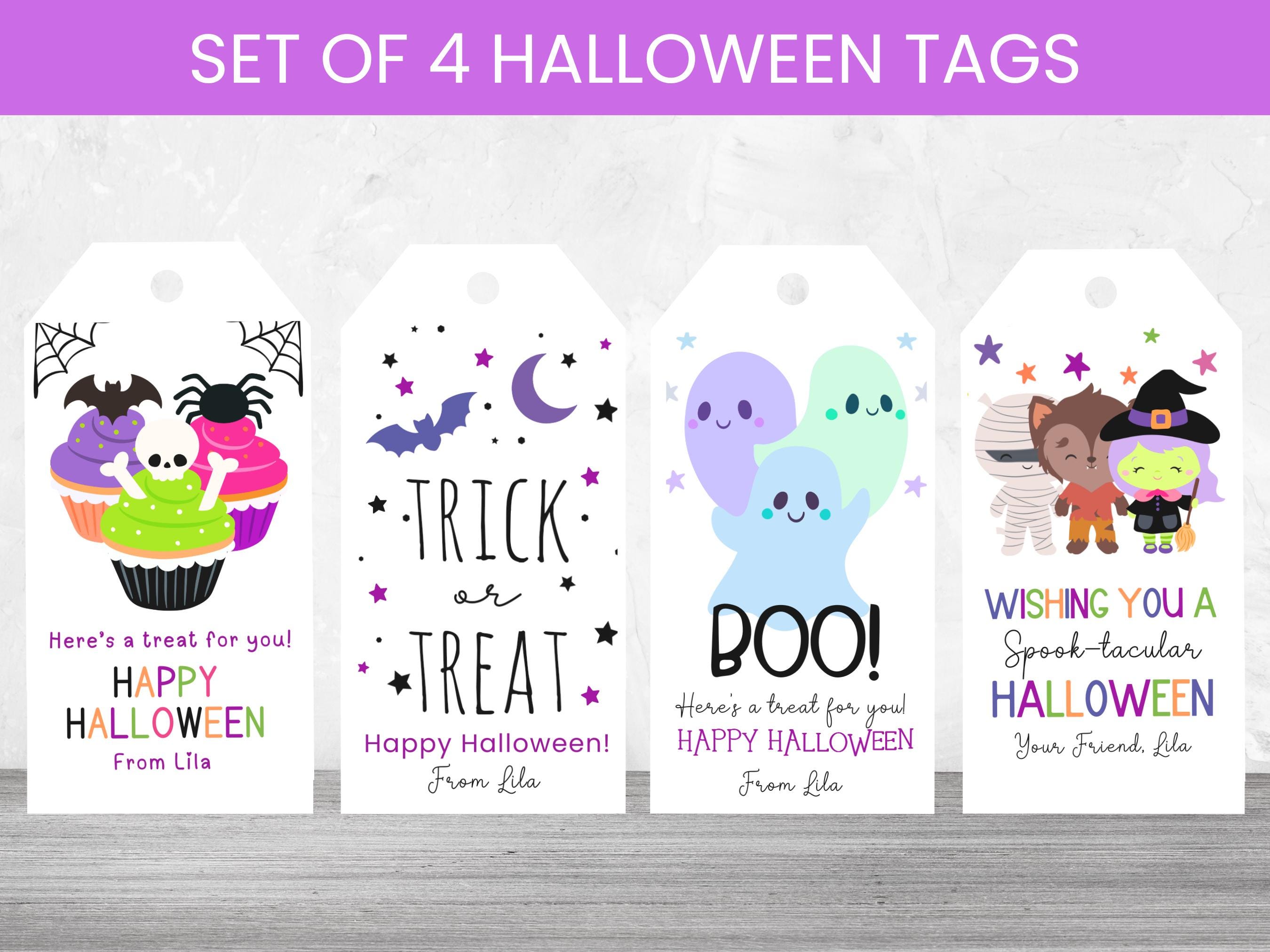 Halloween Favor Tags, Printable Halloween Favor Tags, Halloween Tags ...
