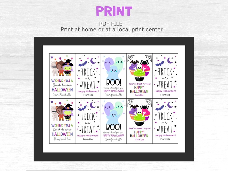 Halloween Favor Tags, Printable Halloween Favor Tags, Halloween Tags ...