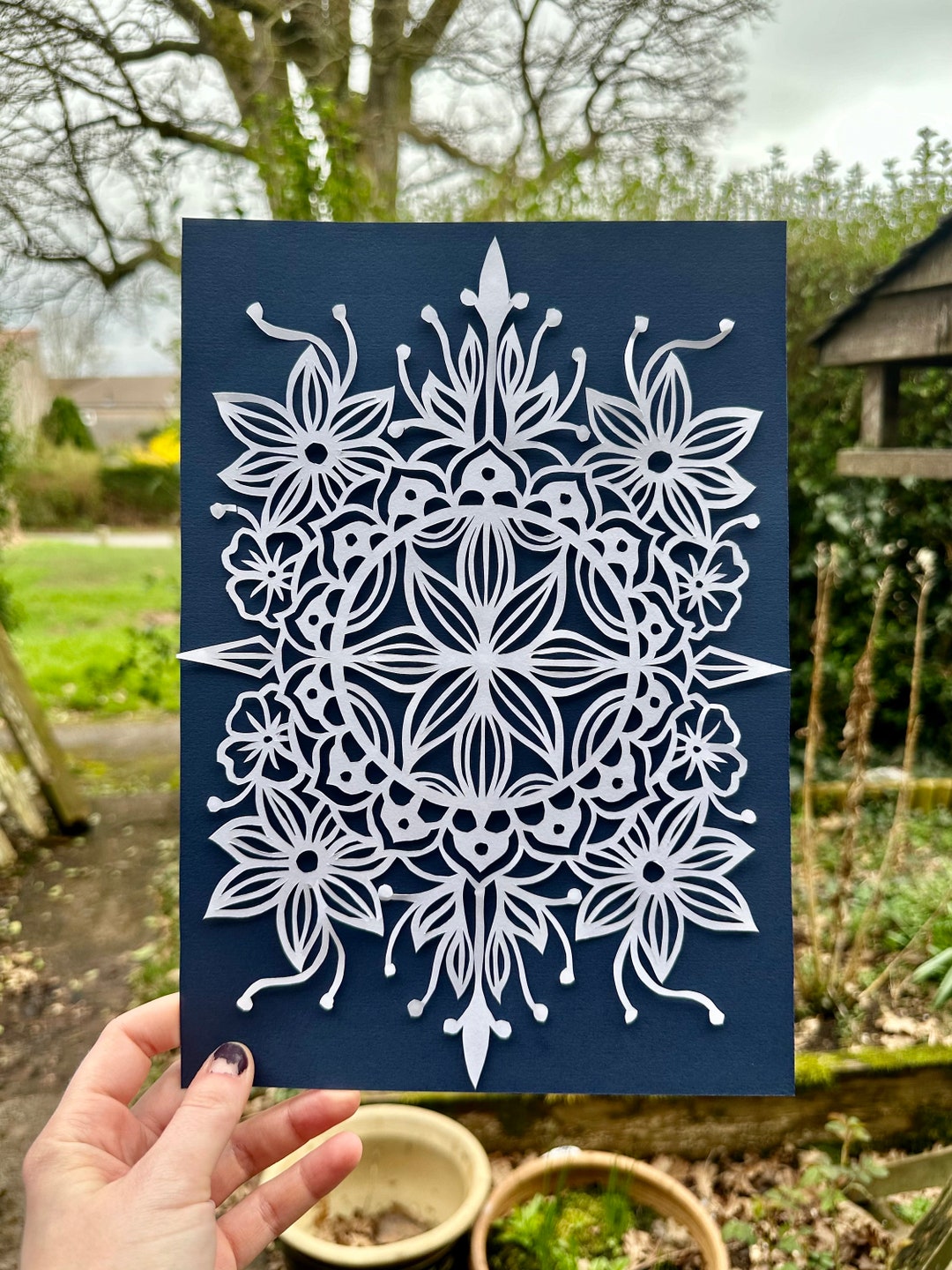 Mandala Paper Cut Template - Etsy