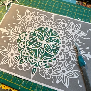 Mandala Paper Cut Template - Etsy