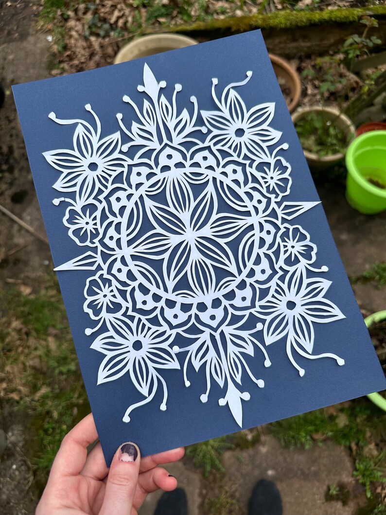 Mandala Paper Cut Template - Etsy