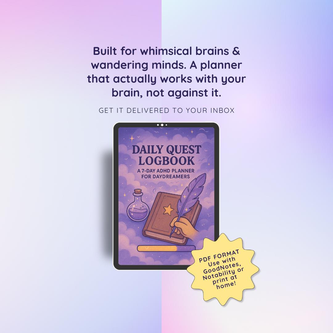 Daily Quest Logbook | ADHD Printable Planner | Fantasy-themed ...